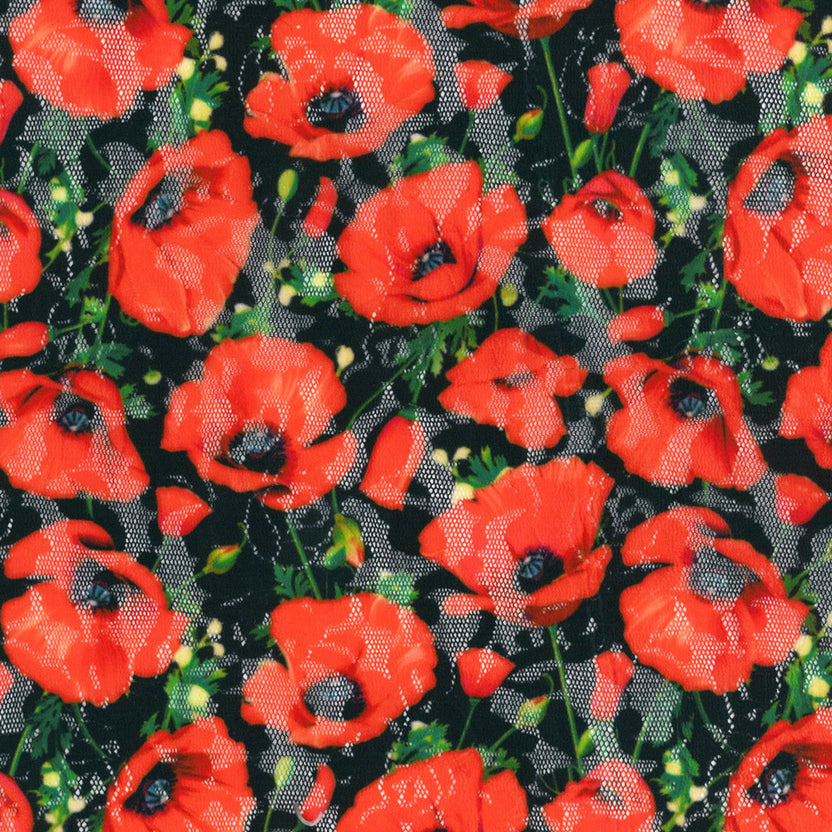 Printed Signature Lace® Original Rise Thong Poppy Holiday - Red/Black ...