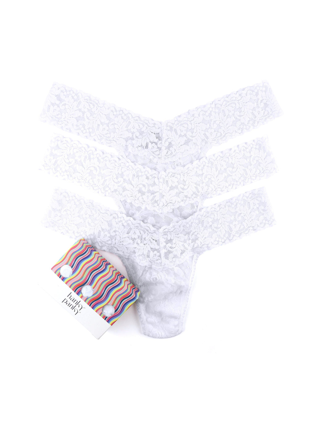 3 Pack Low Rise Thongs White | Hanky Panky