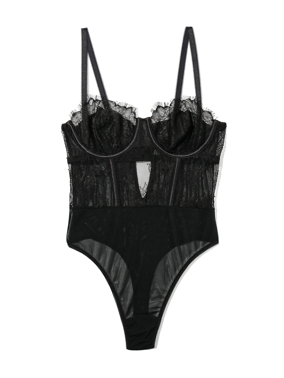 Sheer Seduction Bodysuit Black Sale | Hanky Panky