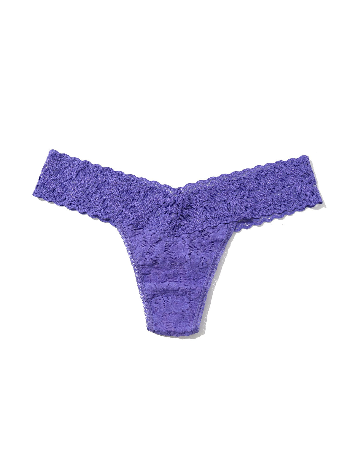 Signature Lace® Low Rise Thong Rose African Violet Hanky Panky
