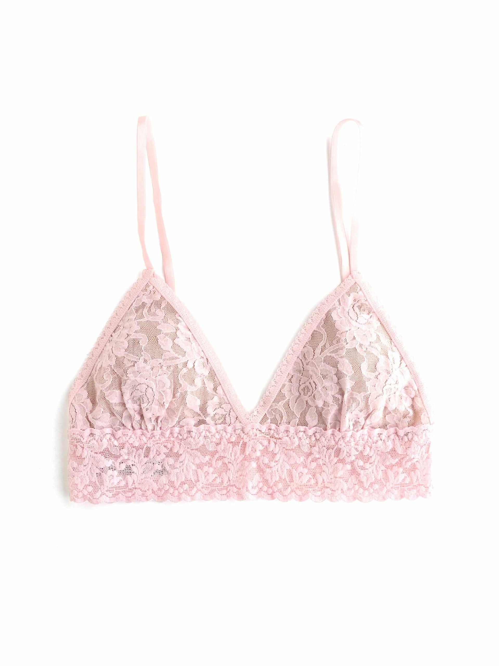 Signature Lace® Padded Triangle Bralette Bliss Pink | Hanky Panky