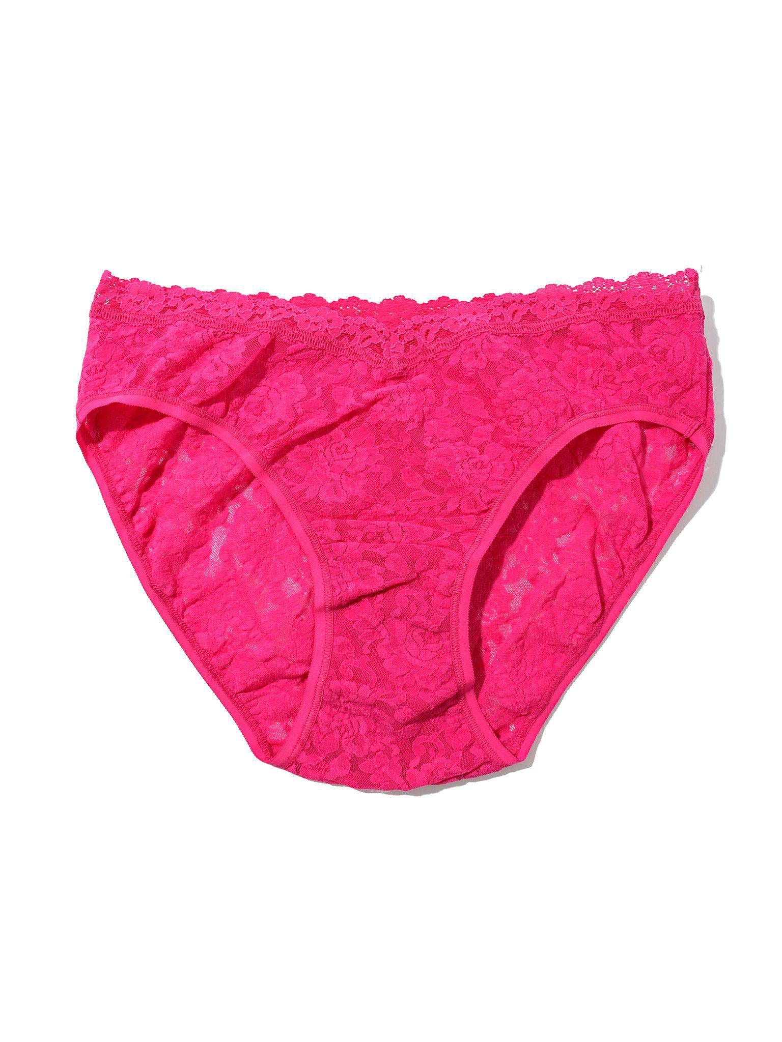 Signature Lace® V-Front High Cut Brief Un-Beet-Able Pink ... | Hanky Panky