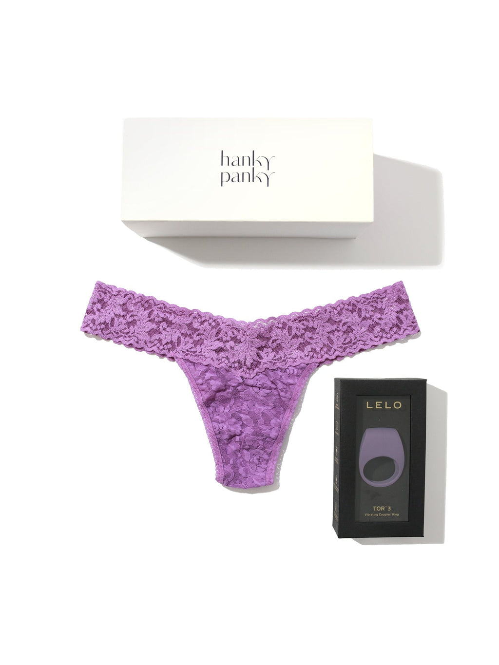 Lelo Tor 3 & Signature Lace® Low Rise Thong Set | Hanky Panky