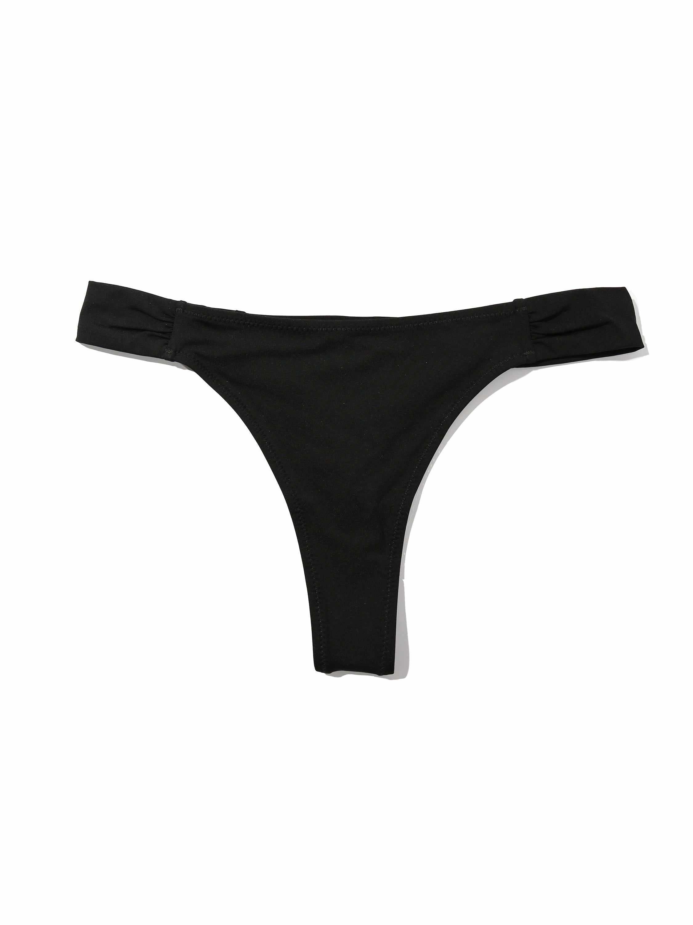 Black String Bikini Bottoms